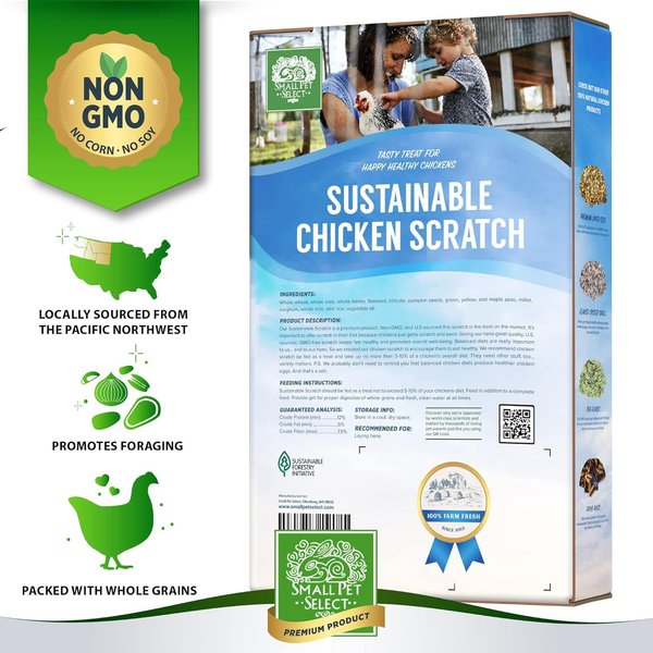 SMALL PET SELECT Sustainable Chicken Scratch Feed, 20-lb box - Chewy.com