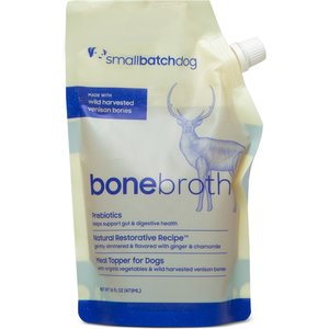 SMALLBATCH PETS Shelf Stable Adult Venison Bone Broth Grain-Free Liquid ...