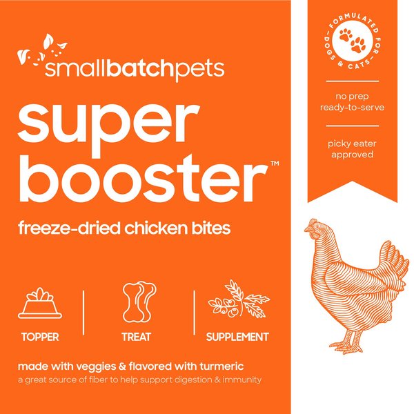 SMALLBATCH PETS Super Booster Chicken Bites Grain-Free Adult Freeze ...
