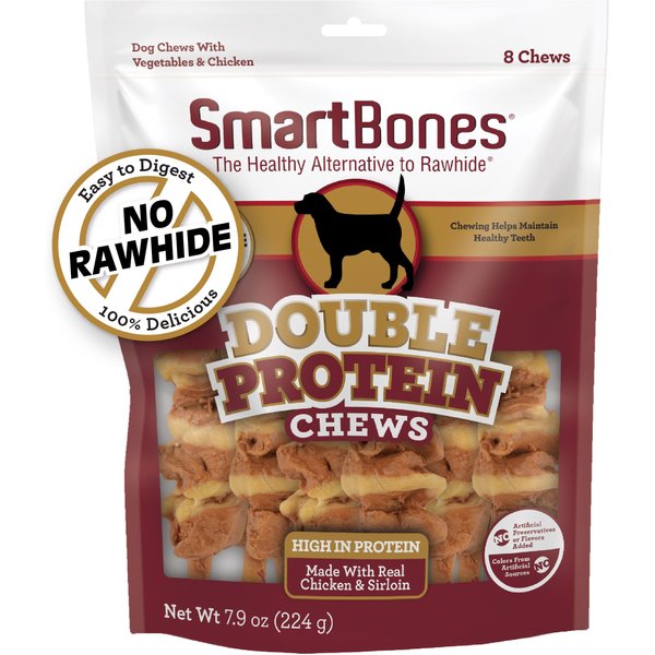 SMARTBONES Chicken Wrapped Sticks Sirloin Dog Treats, 8 count - Chewy.com