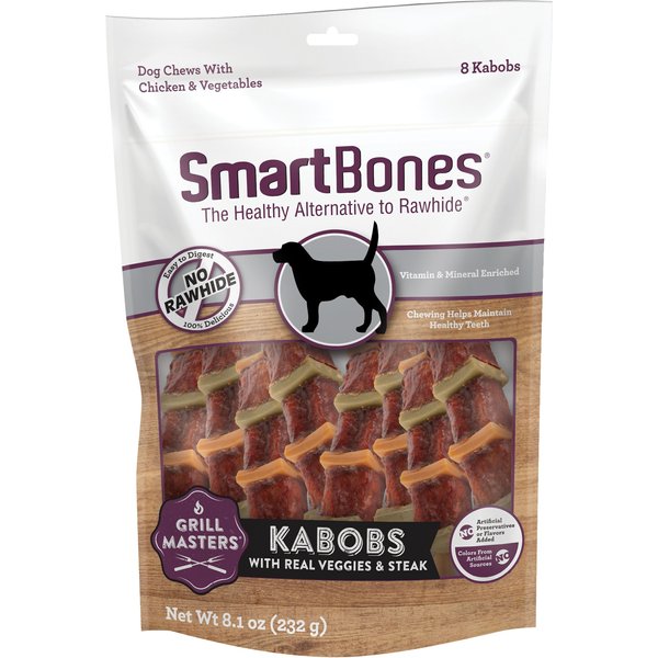 SMARTBONES Triple Flavor Ribs Chicken, Beef & Pork Dog Treats, 10 count ...