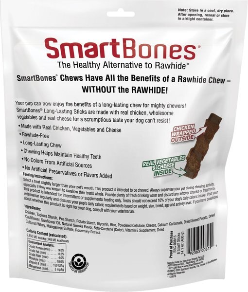 Discontinued - SMARTBONES Long-Lasting Sticks Rawhide-Free Real Chicken ...