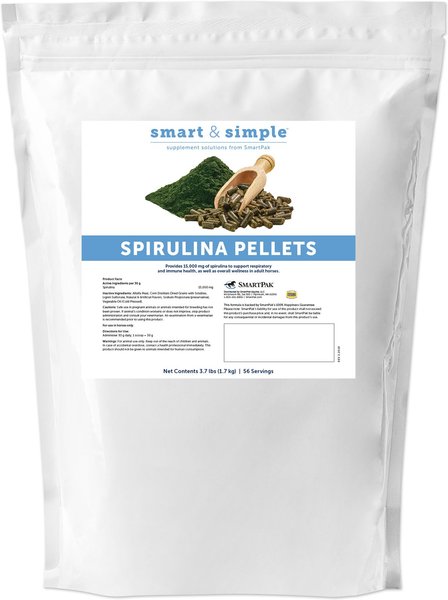SMARTEQUINE Smart & Simple Spirulina Pellet Horse Supplement, 3.7-lb ...