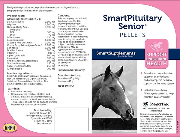 SMARTEQUINE SmartSupplements SmartPituitary Senior Pellet Horse Comprehensive Supplement, 2.5-lb ...