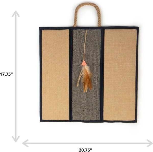 SMARTYKAT Clever Claws Triple Panel Folded Hanging Cat Scratch Mat ...