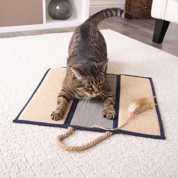 SMARTYKAT Clever Claws Triple Panel Folded Hanging Cat Scratch Mat ...
