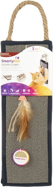 SMARTYKAT Clever Claws Triple Panel Folded Hanging Cat Scratch Mat ...