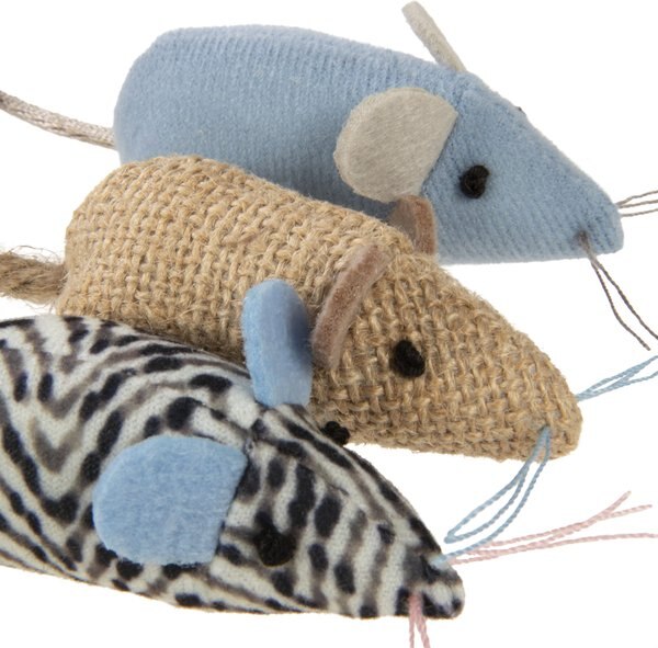 SMARTYKAT Instincts Catnip Caravan HappyNip Silvervine Toss & Bat Plush Mice Cat Toys, 3-pack ...