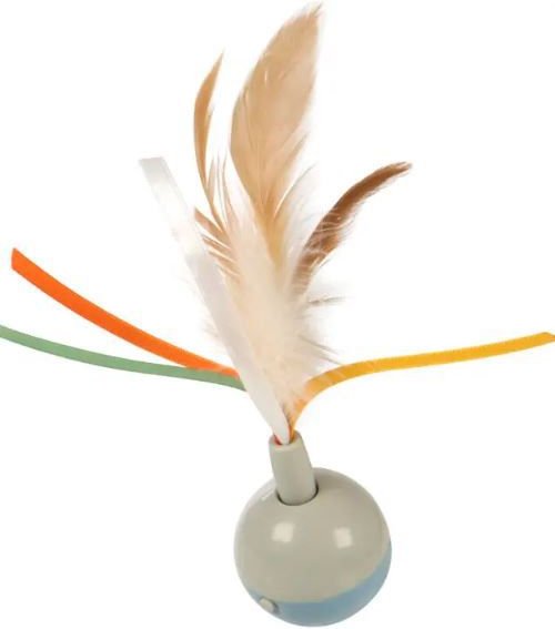 SMARTYKAT Instincts Rowdy Ribbons Electronic Motion Spinning Ball Cat ...