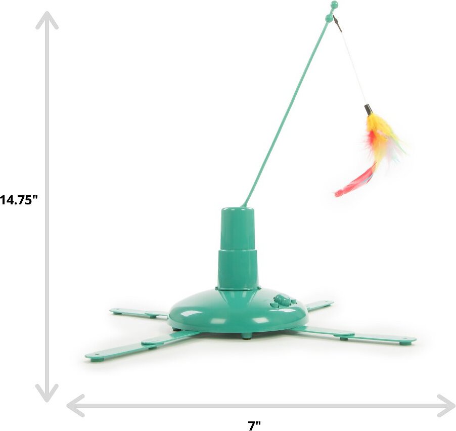 SMARTYKAT Loco Motion Electronic Motion Teaser Wand Cat Toy, Blue ...