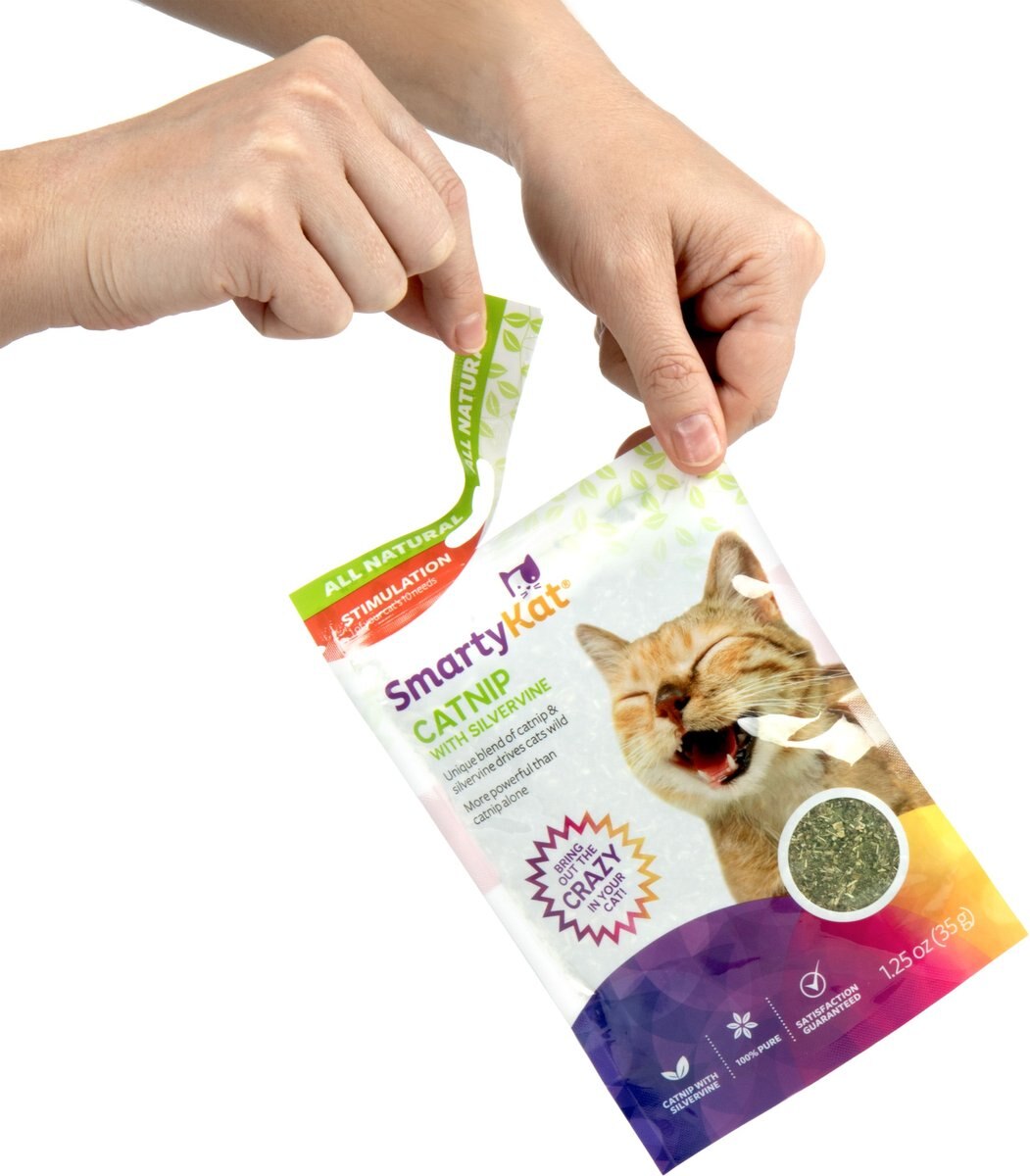 SMARTYKAT Silvervine Cat Attractant Catnip, 1.25-oz pouch - Chewy.com