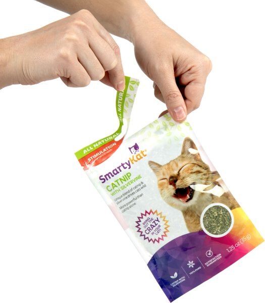 SMARTYKAT Silvervine Cat Attractant Catnip, 1.25-oz pouch - Chewy.com