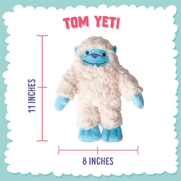 SNUGAROOZ Tom Yeti Squeaky Crinkle Plush Dog Toy, White, 11-in - Chewy.com