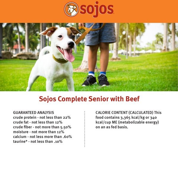 SOJOS Complete Beef Recipe Adult Grain-Free Freeze-Dried Raw Dog Food ...