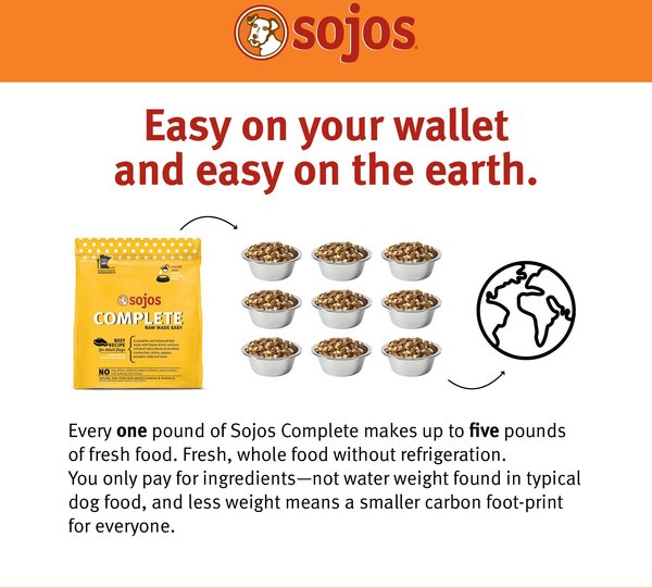 SOJOS Complete Beef Recipe Adult Grain-Free Freeze-Dried Raw Dog Food ...
