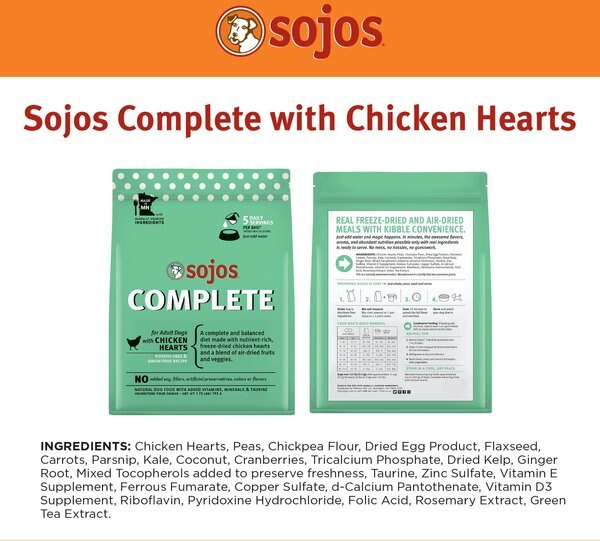 SOJOS Complete Chicken Recipe Adult Freeze-Dried Grain-Free Raw Dog ...