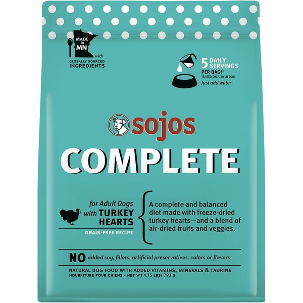 SOJOS Complete Turkey Recipe Adult Grain-Free Freeze-Dried Raw Dog Food ...