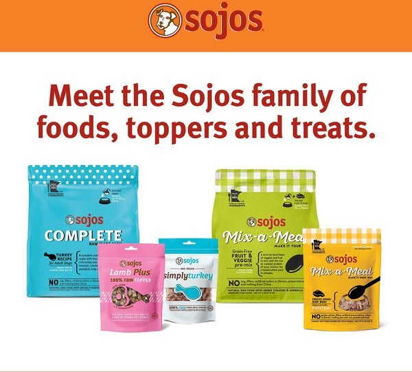 SOJOS Complete Turkey Recipe Adult Grain-Free Freeze-Dried Raw Dog Food ...