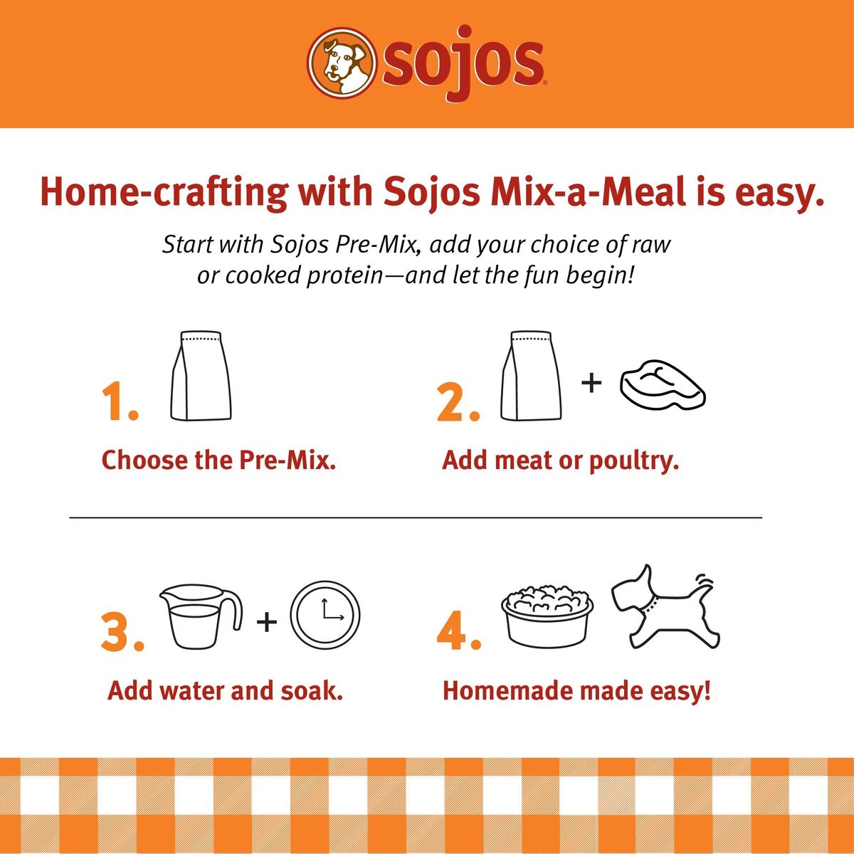 SOJOS Mix-A-Meal Fruit & Veggie Pre-Mix Grain-Free Dog Food, 8-lb bag ...