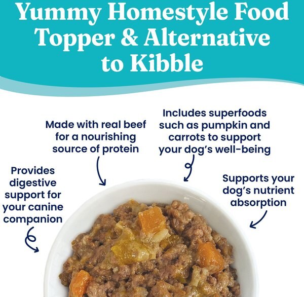 SOLID GOLD Homestyle Meal Gut Health Beef Dog Food Topper, 9-oz pouch ...