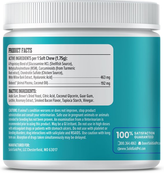 SOLID GOLD Leaps & Hounds Soft Chews Glucosamine Chondroitin Joint ...