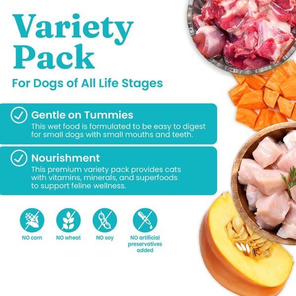 SOLID GOLD Mighty Mini Small & Toy Breed Grain-Free Variety Pack Wet ...