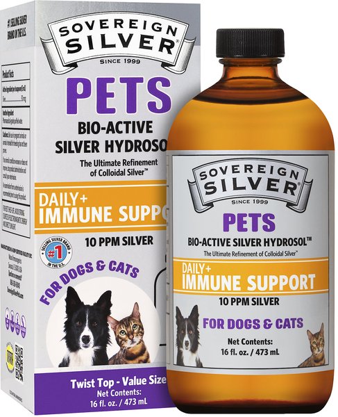 SOVEREIGN SILVER PETS Daily+ Immune Support Bio-Active Silver Hydrosol ...