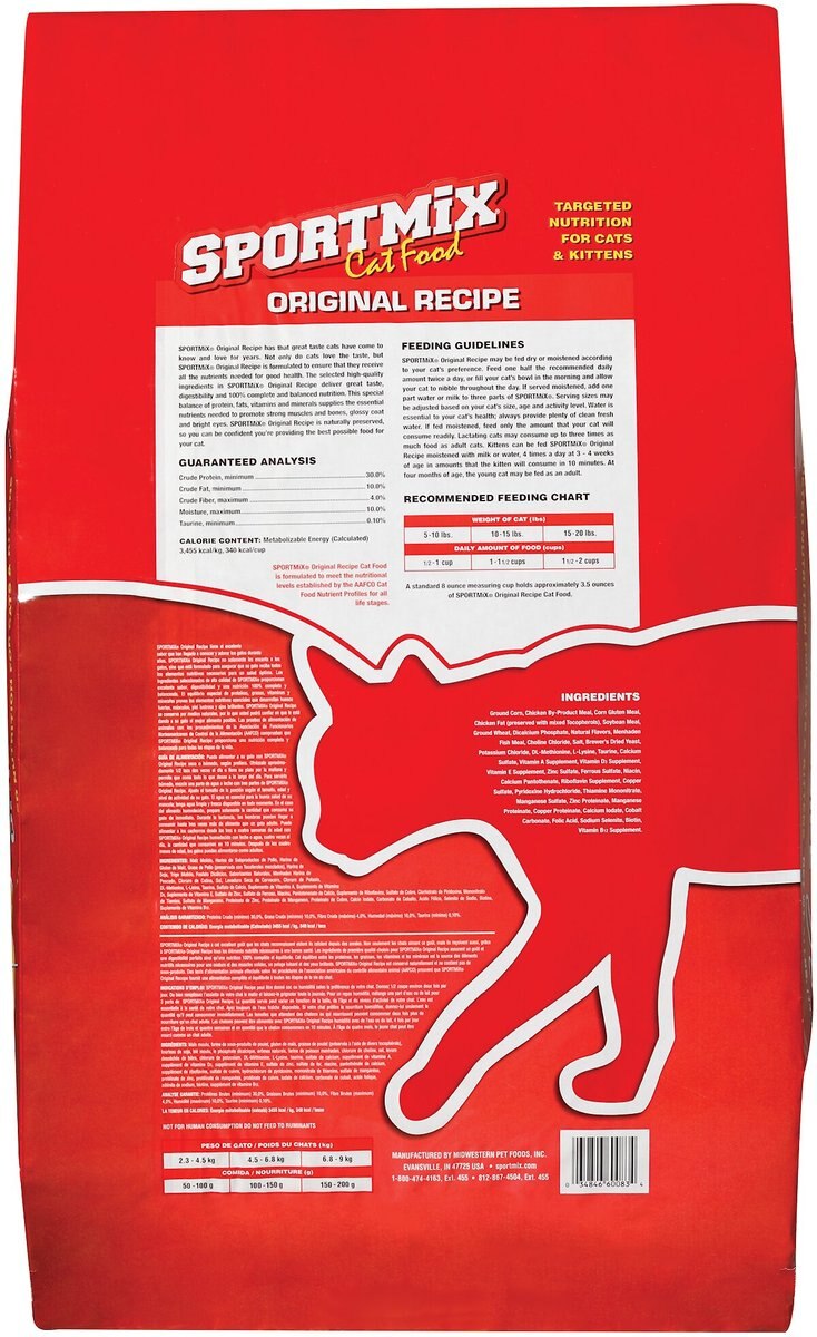 SPORTMIX Original Recipe Adult Dry Cat Food, 31-lb bag - Chewy.com