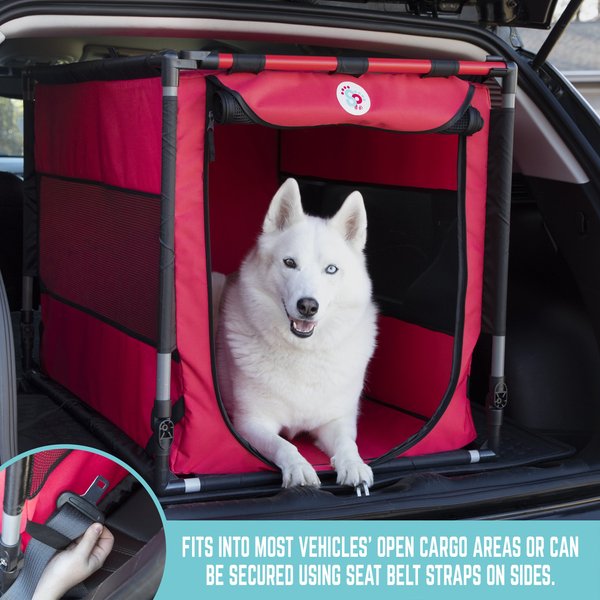 SPORTPET DESIGNS Collapsible Dog Kennel, Red, Large: 36-in - Chewy.com