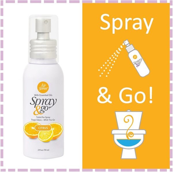 SPRAY & GO Toilet Pre-Spray Citrus Dog & Cat Air Freshener, 2-fl oz ...