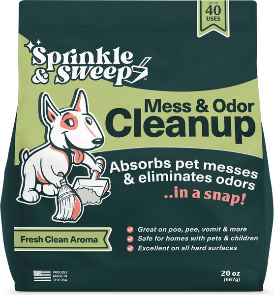 SPRINKLE & SWEEP Pet Mess & Odor Cleanup, 1.25-lb bag - Chewy.com