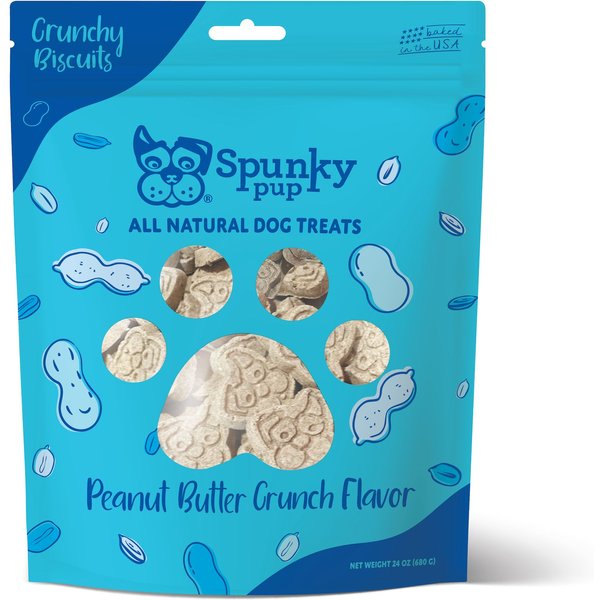 SPUNKY PUP Peanut Butter Flavored Biscuits Crunchy Dog Treats, 24-oz ...