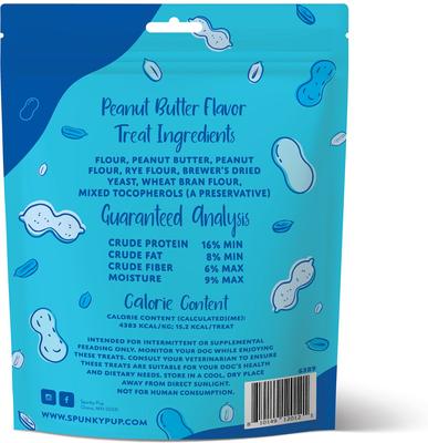 SPUNKY PUP Peanut Butter Flavored Biscuits Crunchy Dog Treats, 24-oz bag - Chewy.com