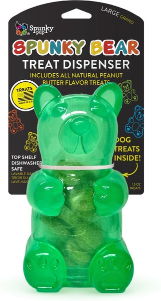 SPUNKY PUP Spunky Bear Treat Dispensing Dog Toy, Large - Chewy.com