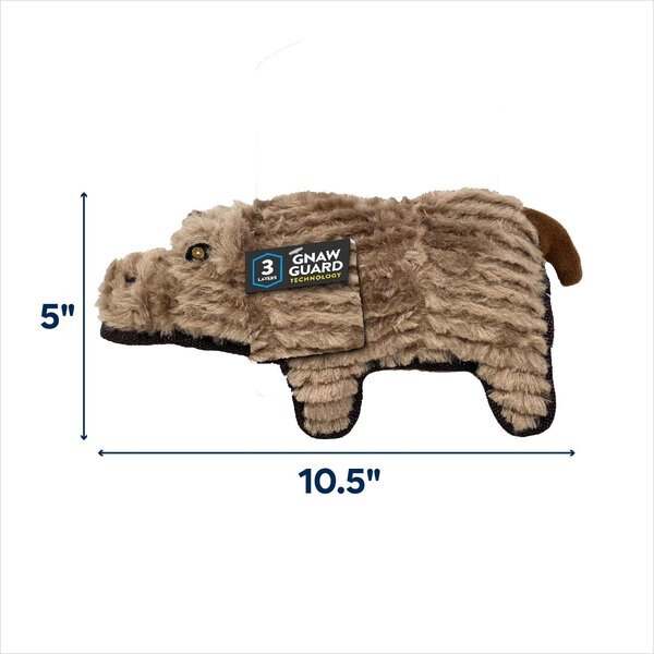 SPUNKY PUP Tough Plush Dog Toy, Gray, Hippo - Chewy.com