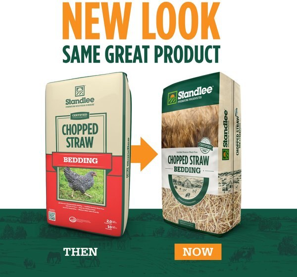 STANDLEE Certified Chopped Straw Bedding for Small Farm Animals & Pets ...