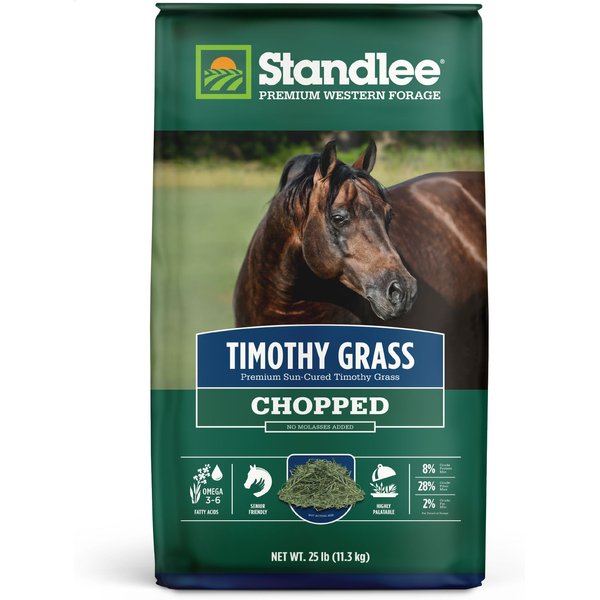 STANDLEE Premium Timothy Grass Chopped Forage Horse Feed, 25-lb bag ...
