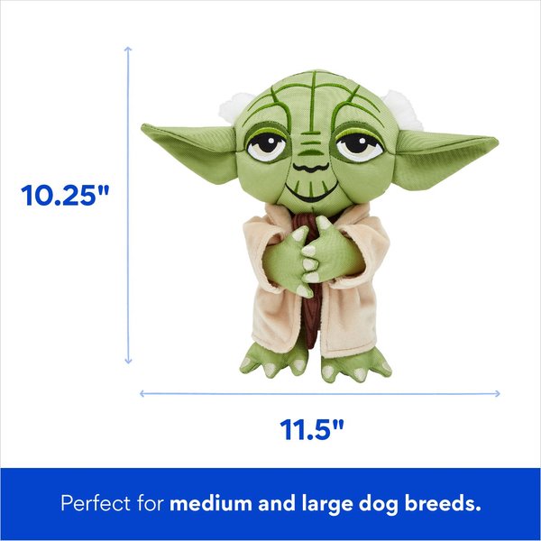 STAR WARS YODA Ballistic Nylon Plush Squeaky Dog Toy - Chewy.com