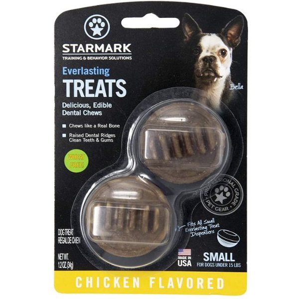 STARMARK Everlasting Chicken Flavored Dental Dog Treats, Small, 2 count ...
