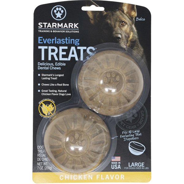 STARMARK Everlasting Chicken Flavored Dog Treats, Large, 2 count ...
