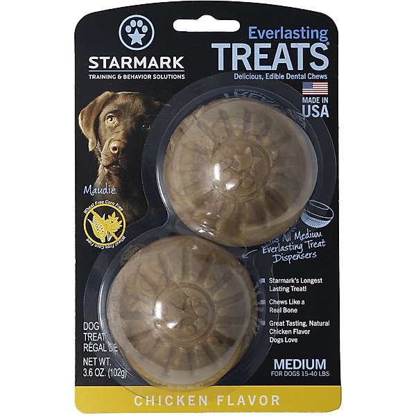 STARMARK Everlasting Chicken Flavored Dog Treats, Medium, 2 count ...