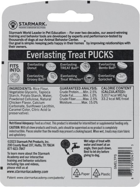 STARMARK Everlasting Puck Small Chicken Flavor Adult Dental Dog Chews ...