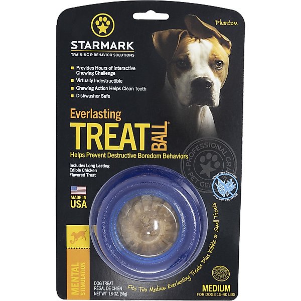 PET ZONE IQ Treat Dispenser Ball Dog Toy, 3-in - Chewy.com