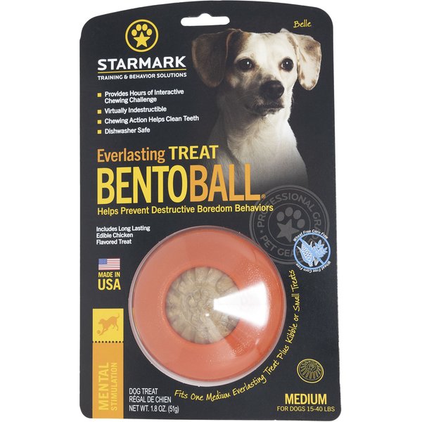STARMARK Everlasting Treat Bento Ball Tough Dog Chew Toy, Medium ...