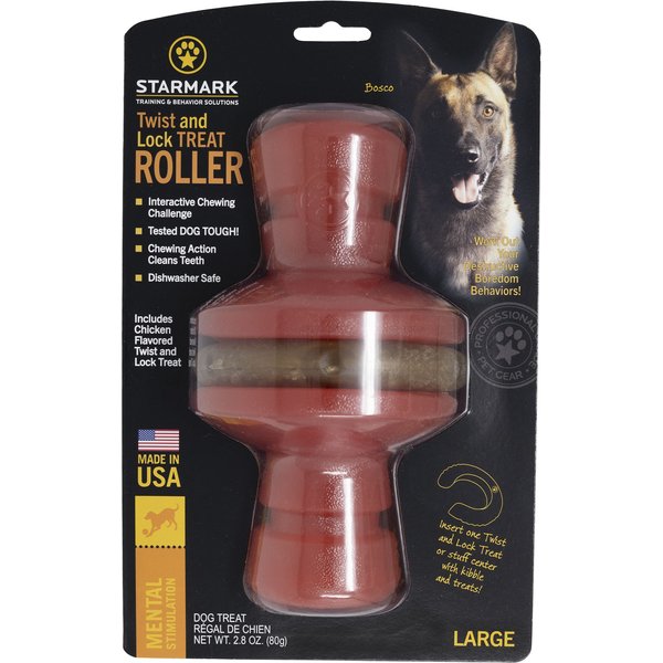 WOOF Pupsicle Power Chewer Refillable Dog Treat Dispenser Toy, Large ...