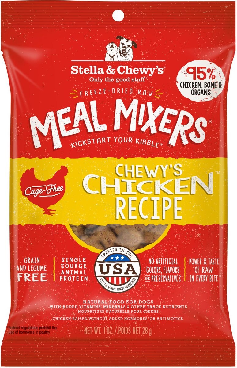 STELLA & CHEWY'S Chewy's Chicken Meal Mixers Freeze-Dried Raw Dog Food ...