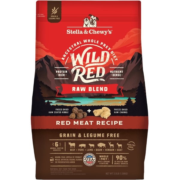 STELLA & CHEWY'S Wild Red Raw Coated Kibble Grain-Free Red Meat Recipe ...