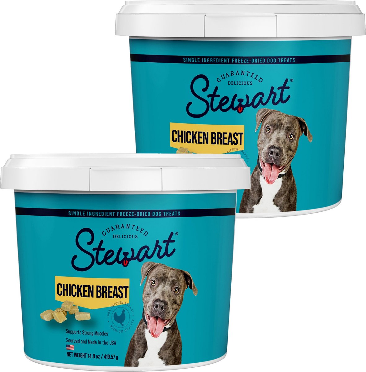 STEWART Beef Liver Freeze-Dried Raw Dog Treats, 21-oz tub, bundle of 2 ...