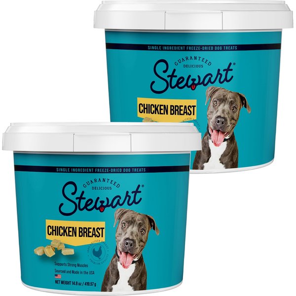STEWART Beef Liver Freeze-Dried Raw Dog Treats, 21-oz tub, bundle of 2 ...