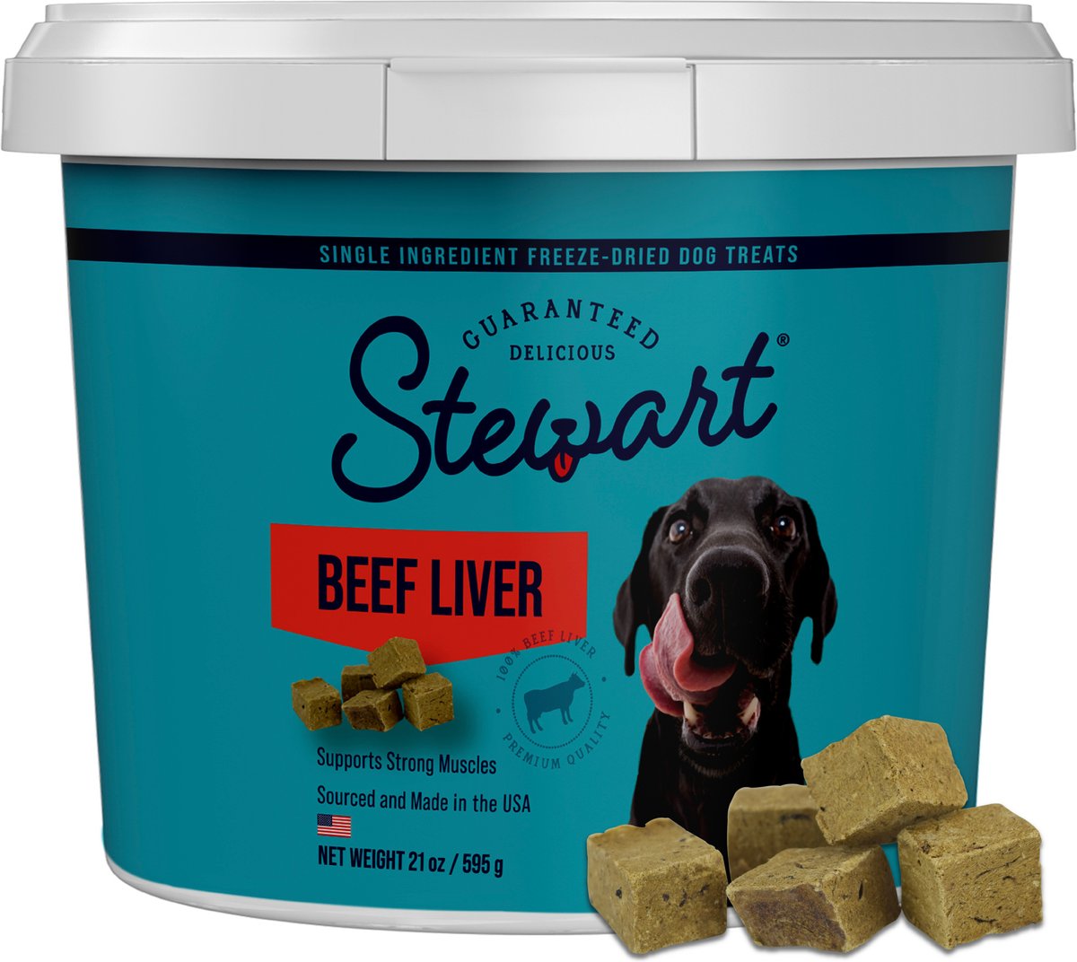 STEWART Beef Liver Single Ingredient Freeze-Dried Raw Dog Treats, 21-oz ...